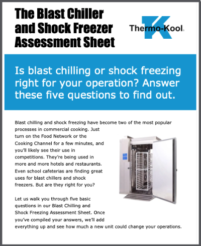 Thermo-Kool | Download The Blast Chiller/Shock Freezer Assessment Sheet